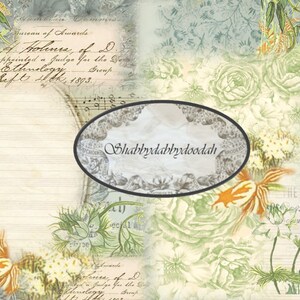 11 Pg GARDEN GODDESS Vintage Fantasy Garden Themed Digital Print ...