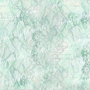 25 Pg the MUTED BLUE_GREEN LACE Collection Beautiful Background Pages ...