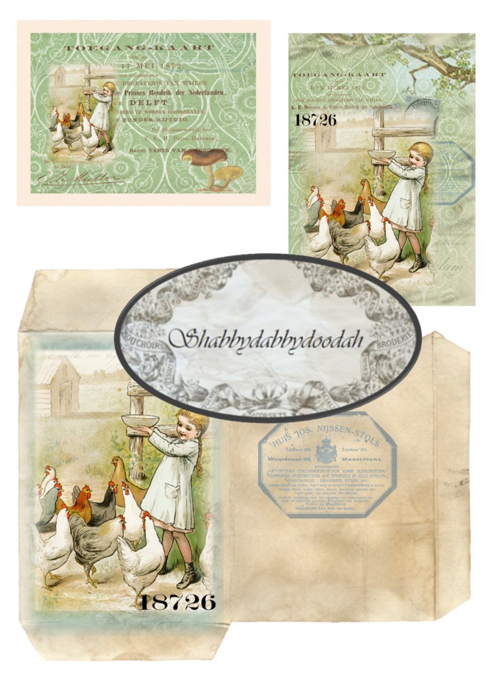 6 Page KIDS CAPERS Vintage Ephemera Set Floral Rabbits Woods - Etsy