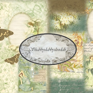 11 Pg GARDEN GODDESS Vintage Fantasy Garden Themed Digital Print ...