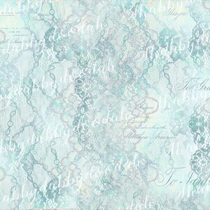 25 Pg the MUTED BLUE_GREEN LACE Collection Beautiful Background Pages ...