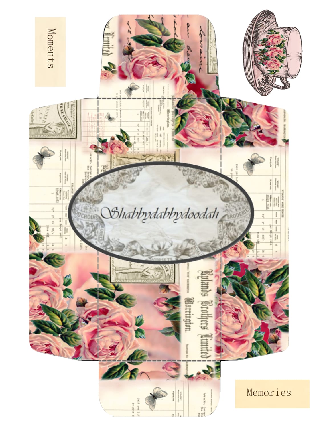 SLIPPER & the ROSE Pg Vintage Ephemera Set Romantic Roses - Etsy