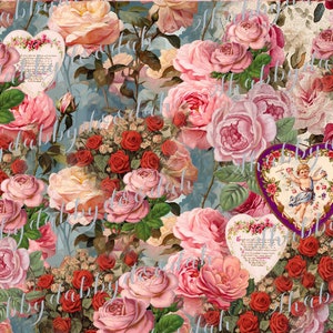 36 Pg VALENTINES LOVE COLLECTION Beautiful Background Pages Themed ...