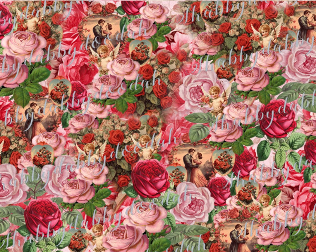 36 Pg VALENTINES LOVE COLLECTION Beautiful Background Pages Themed ...