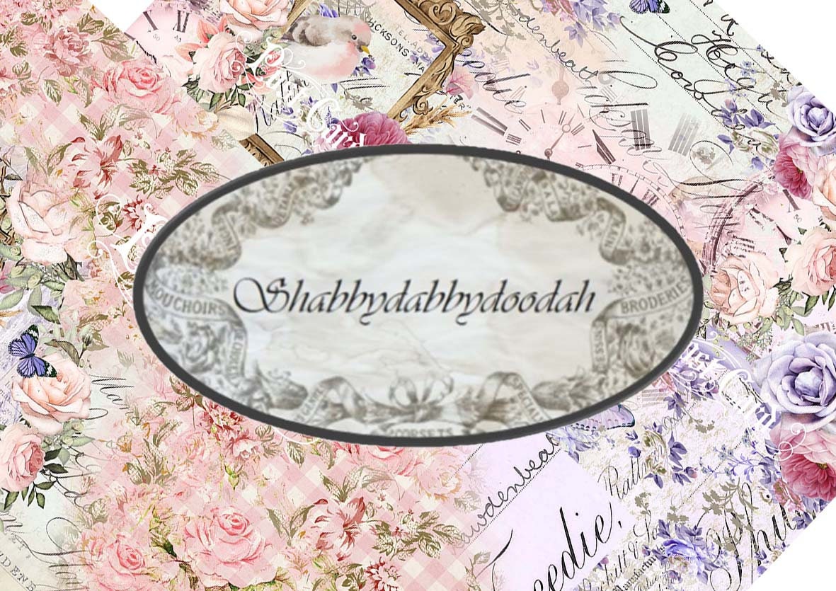 21 Pg the SHABBY CHIC COLLECTION Beautiful Background Pages Themed ...