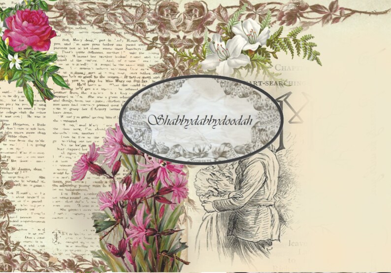 11 Pg SPRING GARDEN Floral Themed Digital Print Background | Etsy