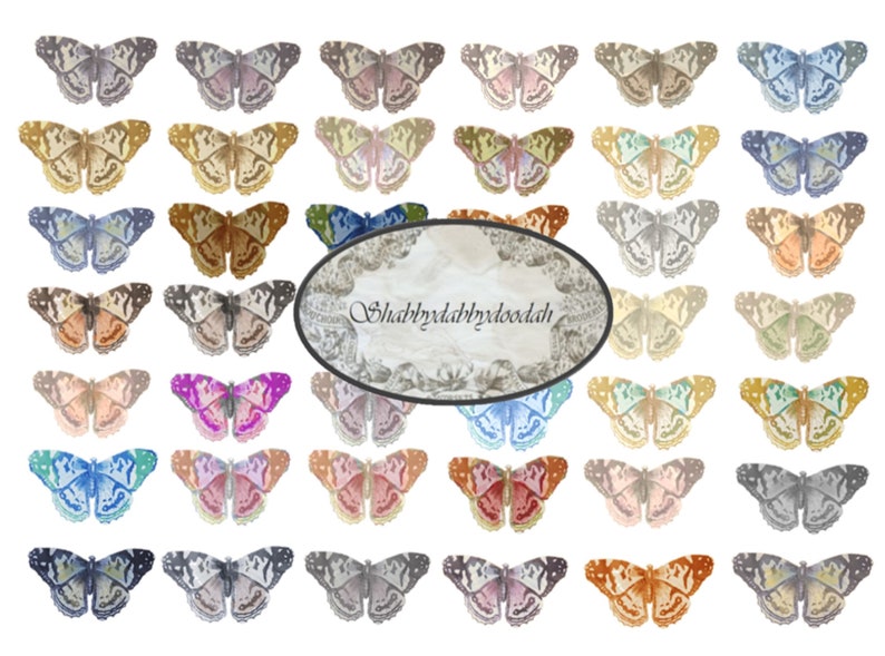 2 Pg Beautiful BUTTERFLIES Set 1 Butterfly Fussy Cuts - Etsy