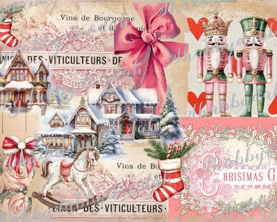 NUTCRACKER VALLEY CHRISTMAS 33 Pg Vintage Themed Digital Print ...
