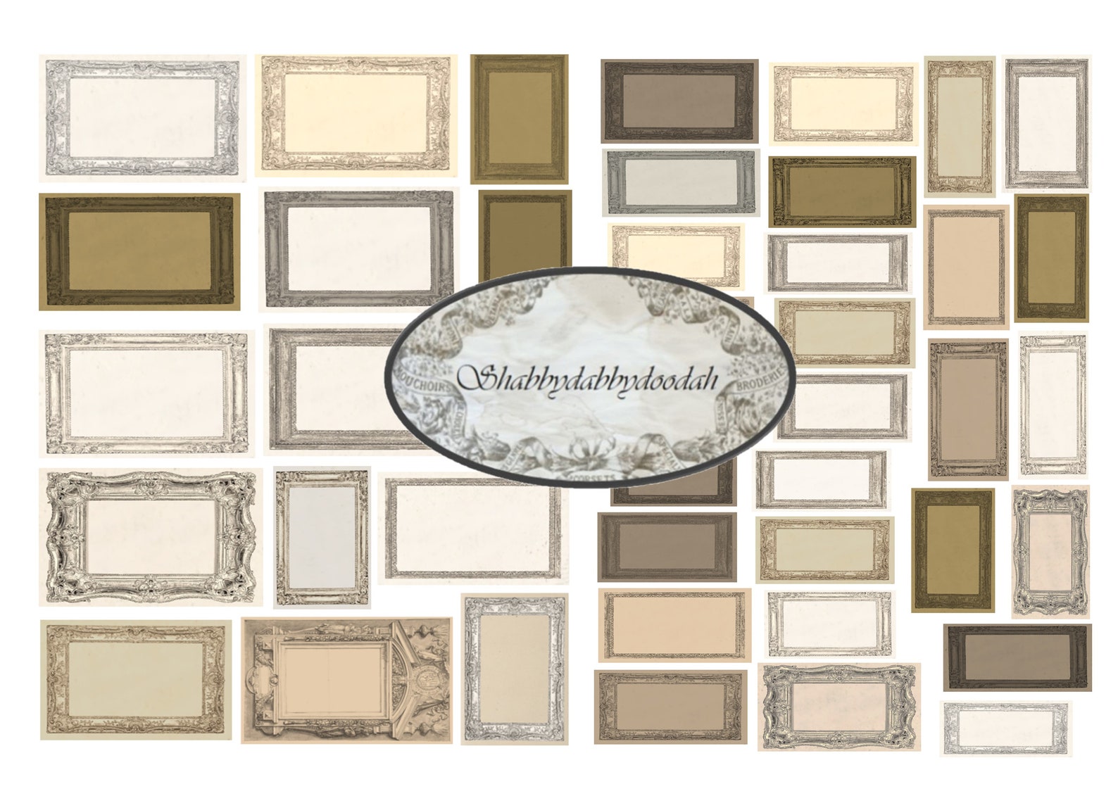 2 Pg LOVELY LABELS BROWN Set French Vintage Themed Fussy Cuts - Etsy