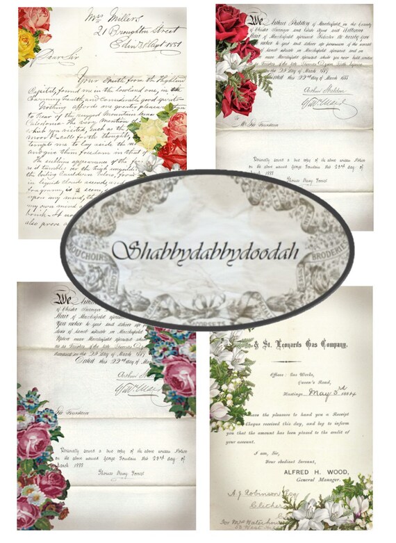 Vintage Floral Wooden Letters