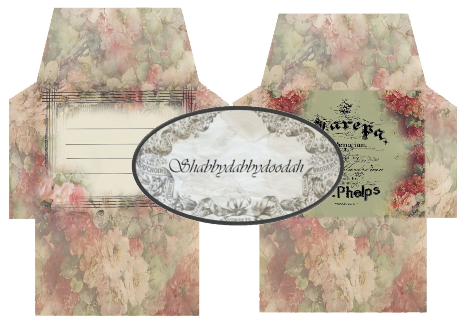 Vintage VICTORIAN FLORAL Notecards With Envelope 3pg - Etsy