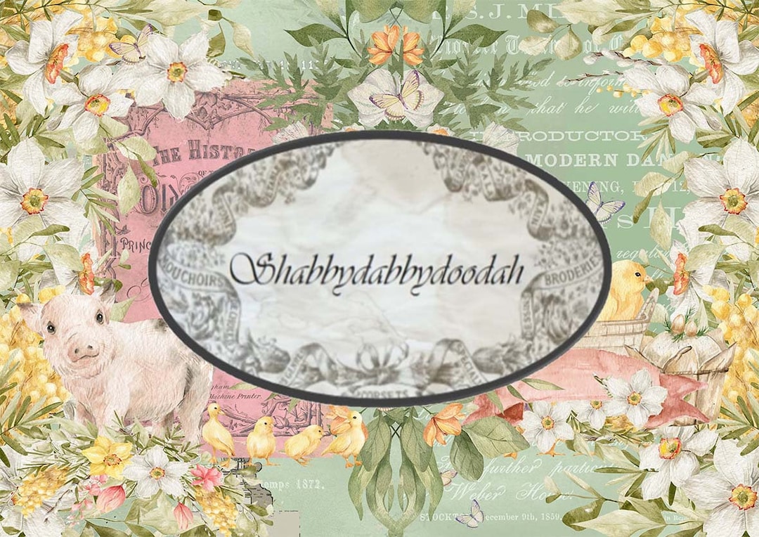 14 Pg SPRINGTIME in Spring Themed Papers & Floral Pink Digital Print ...