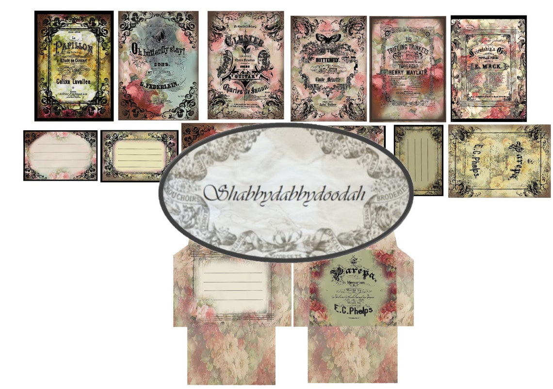 Vintage VICTORIAN FLORAL Notecards With Envelope 3pg - Etsy