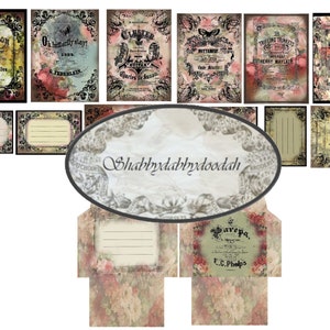Vintage VICTORIAN FLORAL Notecards With Envelope 3pg Journaling Cards ...