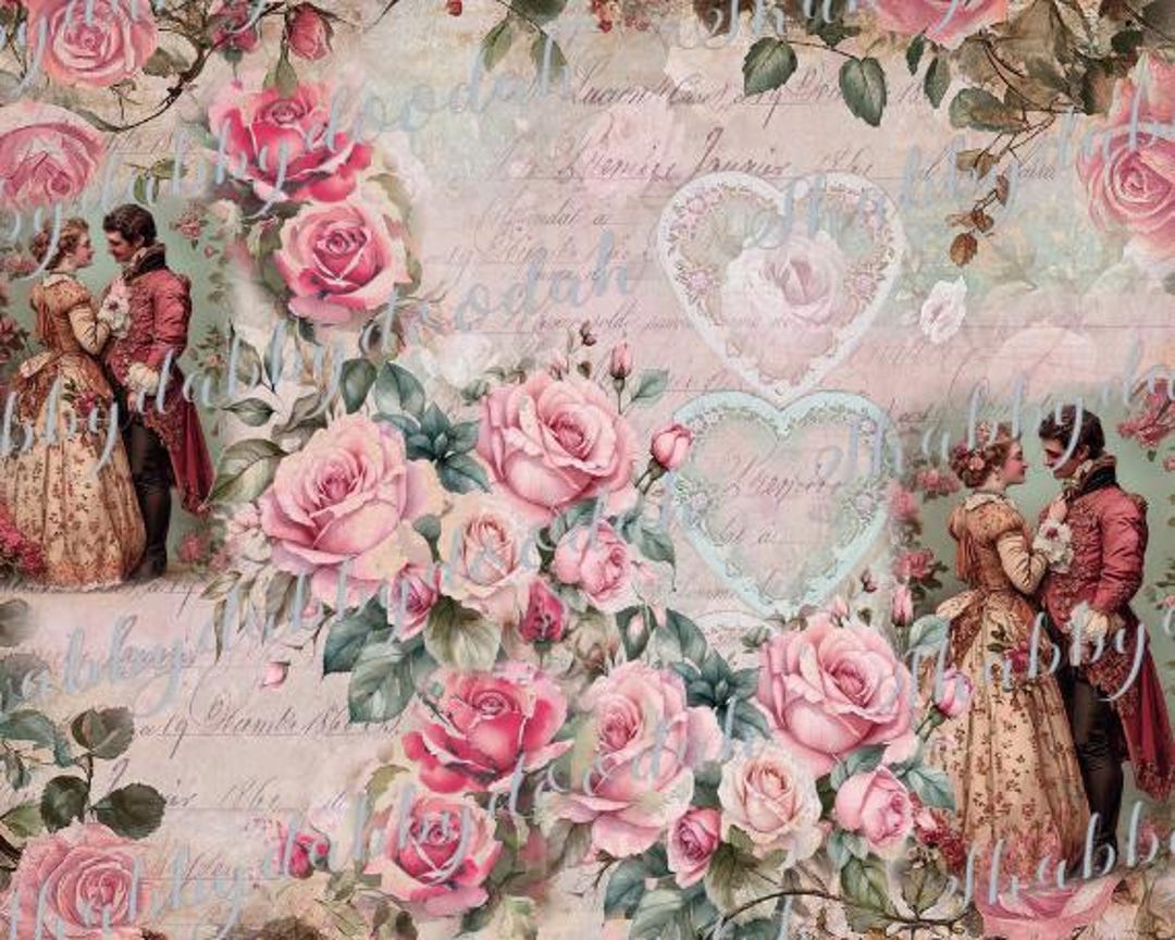 31 Pg the LOVE COLLECTION Paper Valentines Themed Digital Print ...