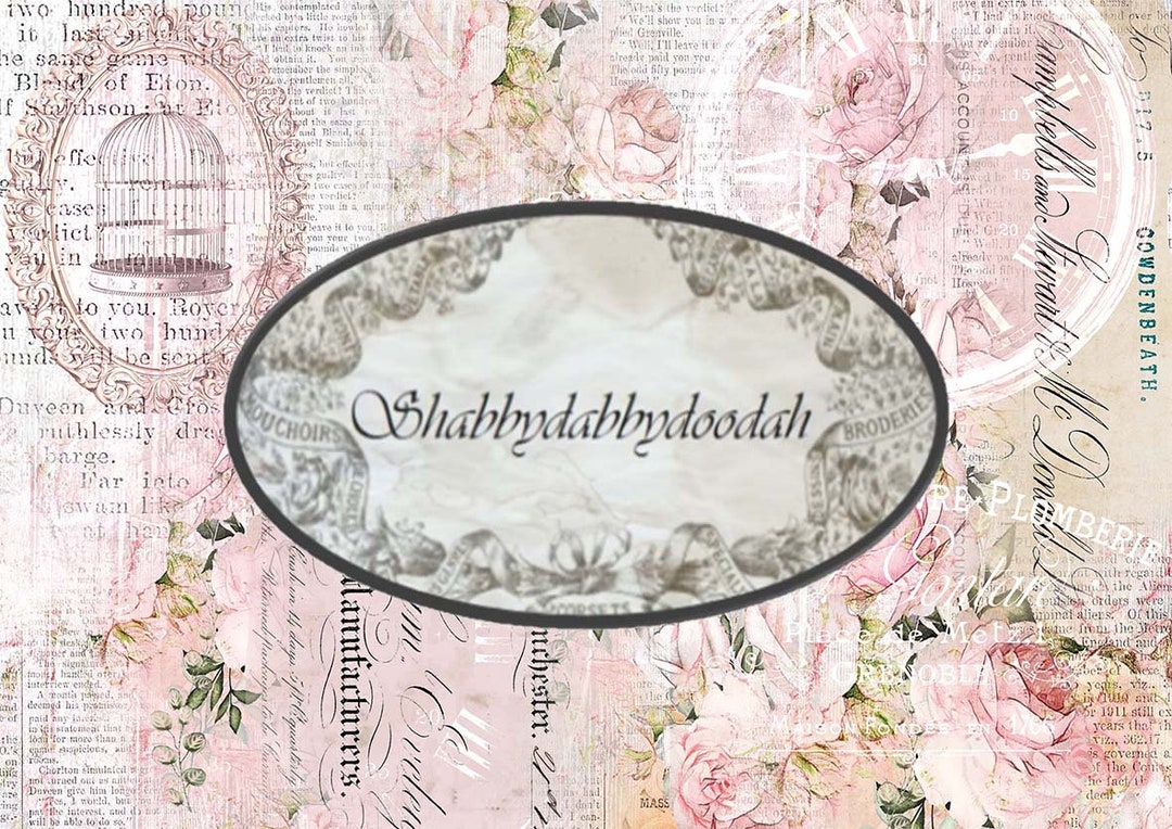 21 Pg the SHABBY CHIC COLLECTION Beautiful Background Pages Themed ...