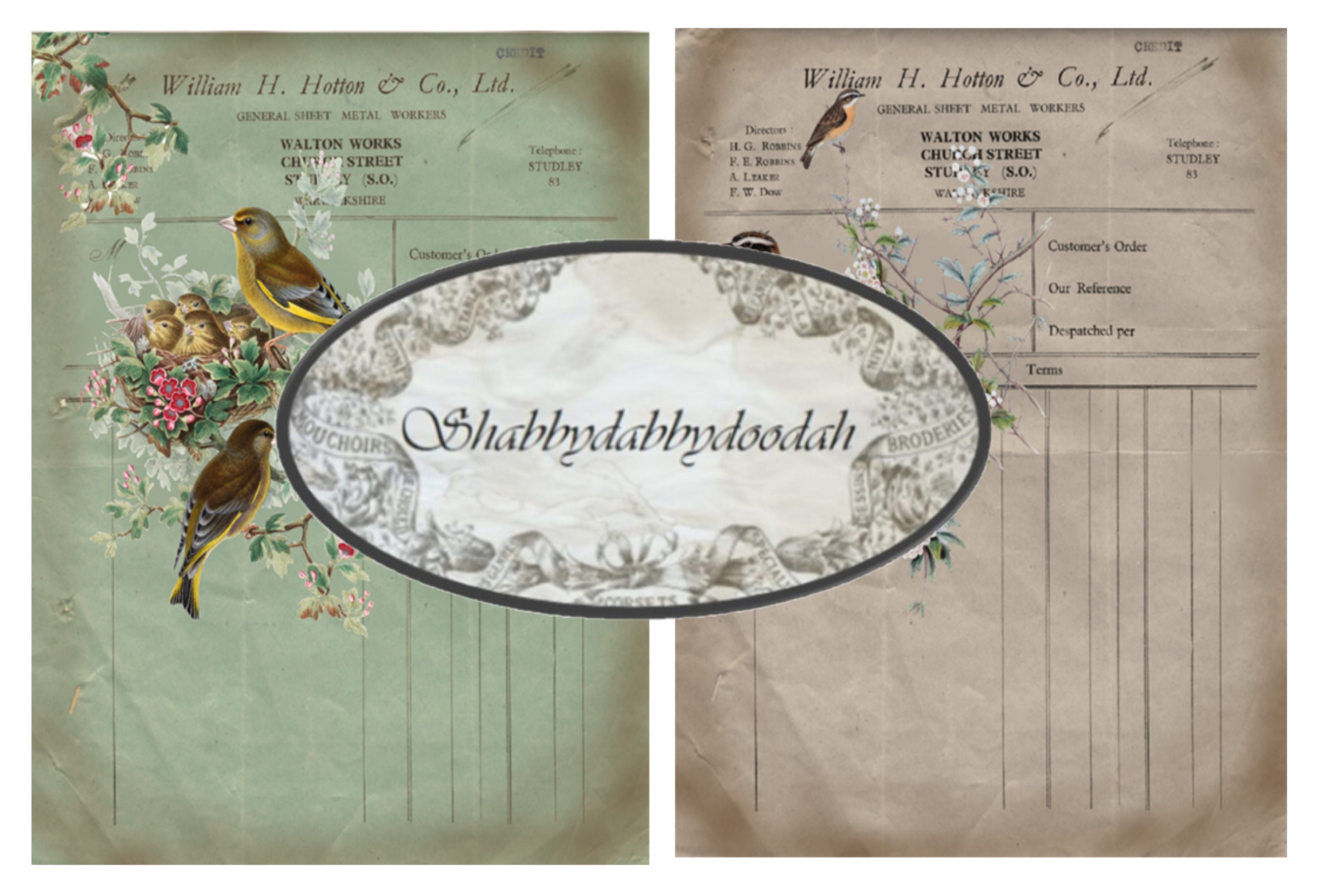 16 Pc Vintage Bird Themed Invoices Envelopes Tickets Tags - Etsy UK