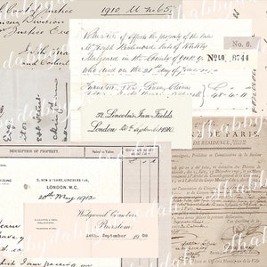 30 Pg the VINTAGE DOCUMENTS Collection Vintage Background Pages Themed ...
