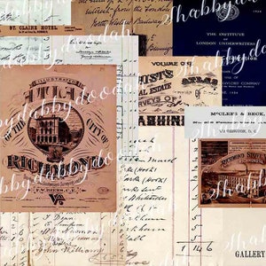 30 Pg the VINTAGE DOCUMENTS Collection Vintage Background Pages Themed ...