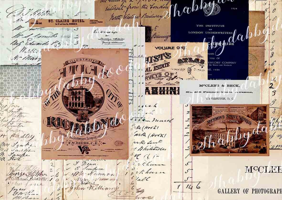 30 Pg the VINTAGE DOCUMENTS Collection Vintage Background Pages Themed ...