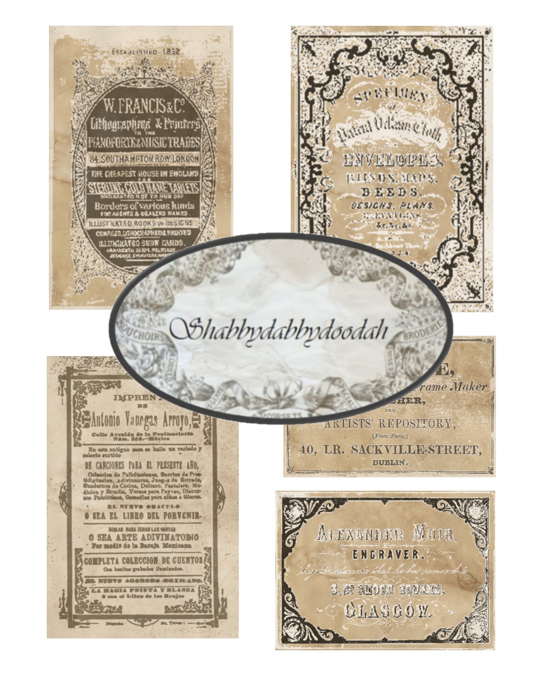 Vintage Coffee Dyed Notecards With Envelope 4 Pg X Journaling Cards ...