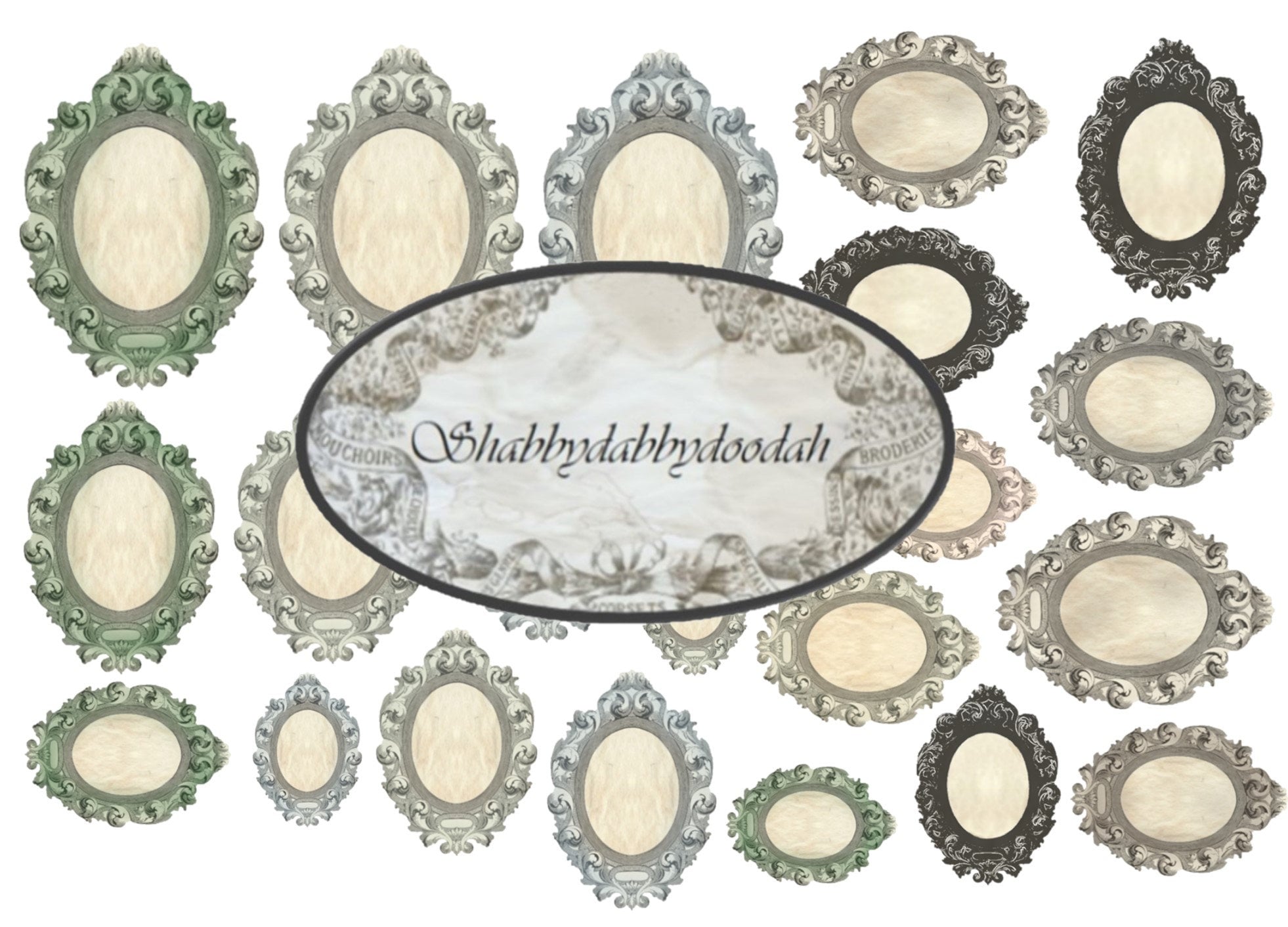 3 Pg FANCY FRAMES Set 1 French Vintage Themed Fussy Cuts Set - Etsy