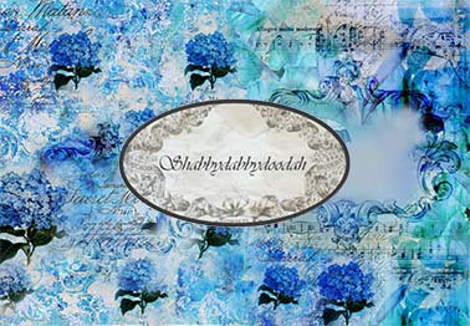 13 pg FRENCH BLUE Floral Themed Digital Print Background Pages | Etsy