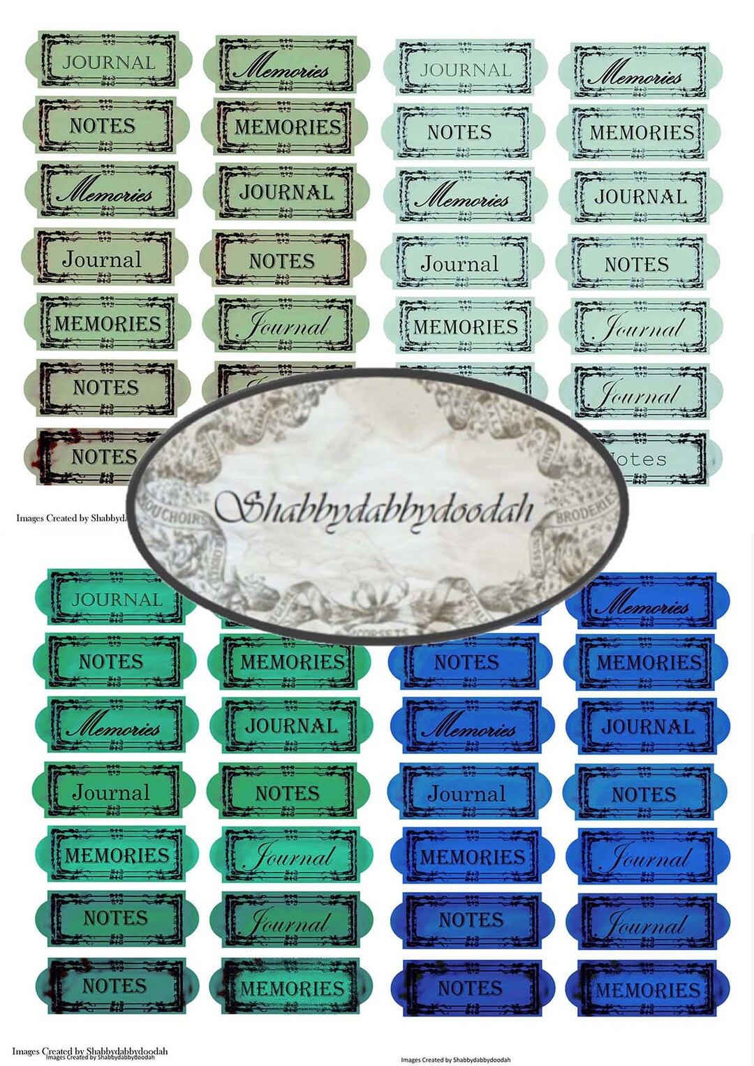 BOOKPLATES 11 Pg Coloured Style Set Themed Fussy Cuts Set of Framed ...