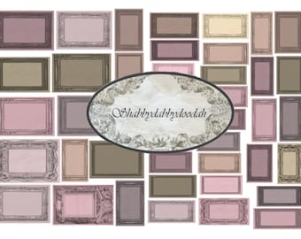 2 Pg LOVELY LABELS BROWN Set French Vintage Themed Fussy Cuts | Etsy