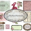 NUMBER Tabs - Ticket Ephemera Vintage Font Junk Journal Themed Words ...
