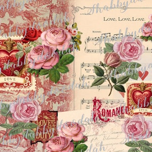36 Pg VALENTINES LOVE COLLECTION Beautiful Background Pages Themed ...