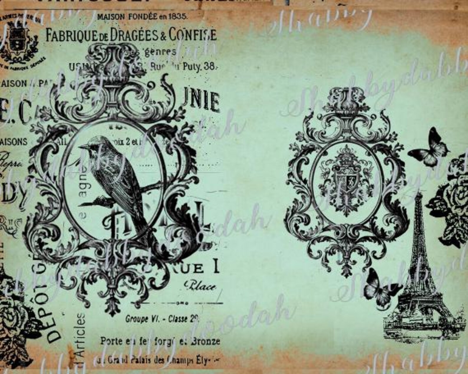 CORE JUNK JOURNAL Sage Paper Pack Digital Download | Mix & Match ...