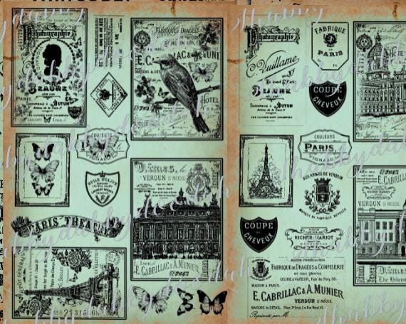 CORE JUNK JOURNAL Sage Paper Pack Digital Download | Mix & Match ...
