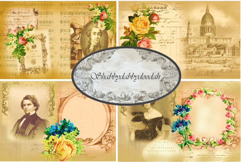 VERY VINTAGE - Enormous 28 Page Junk Journal Printable Kit Vintage ...