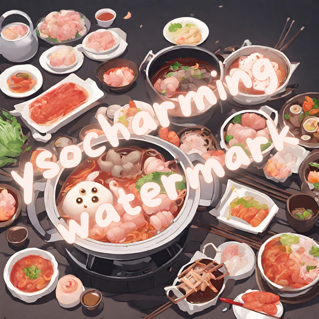 Cute Hot Pot Digital Art Background - Etsy