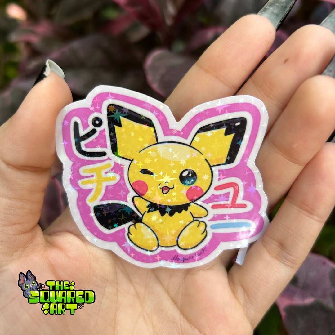 Kawaii Pichu Pokemon Vinyl Sticker - Etsy