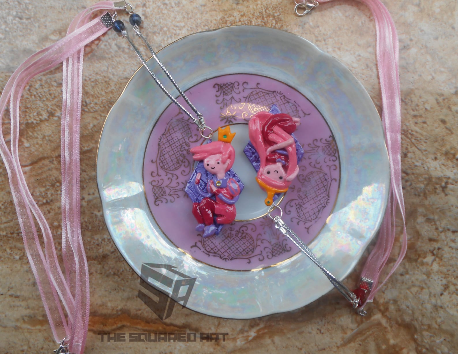 Adventure Time Charm Necklaces, Prince Gumball and Princess Bonnibel ...