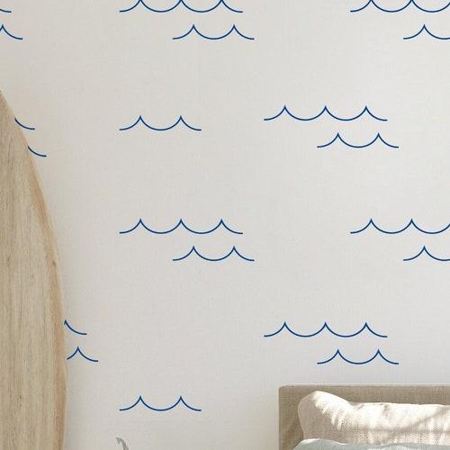 Ocean Wave Wall Decals Removable Wall Decor Beach Nursery - Etsy