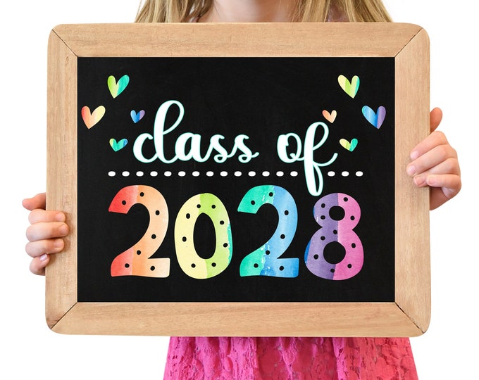 Class of Printable Sign, First Day of School Sign, Back to School ...