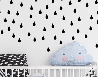 Rain Wall Decal | Etsy