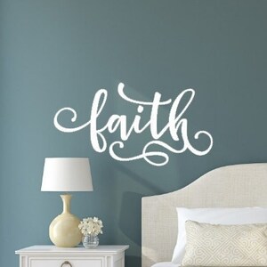 Faith Wall Decal, Religious Decorations, Faith Wall Sticker, Christian ...