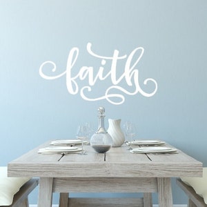 Faith Wall Decal, Religious Decorations, Faith Wall Sticker, Christian ...