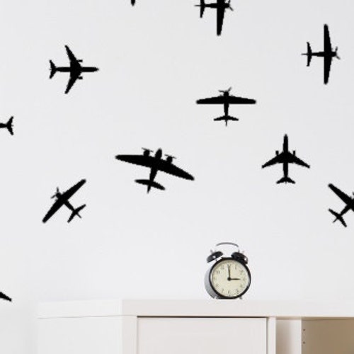 Airplane Vinyl Wall Decals Airplanes Nursery Decor Stickers - Etsy
