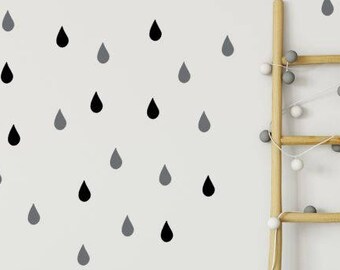 Rain Wall Decal | Etsy
