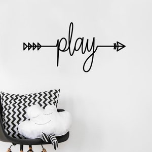 Play Wall Decal - Playroom Wall Decal - Inspirational Wall Decal - Play ...