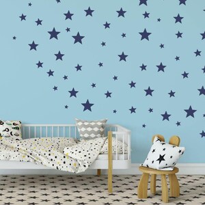 Star Wall Decals, Set of 60 Vinyl Stickers, Nursery & Kids Room Decor ...
