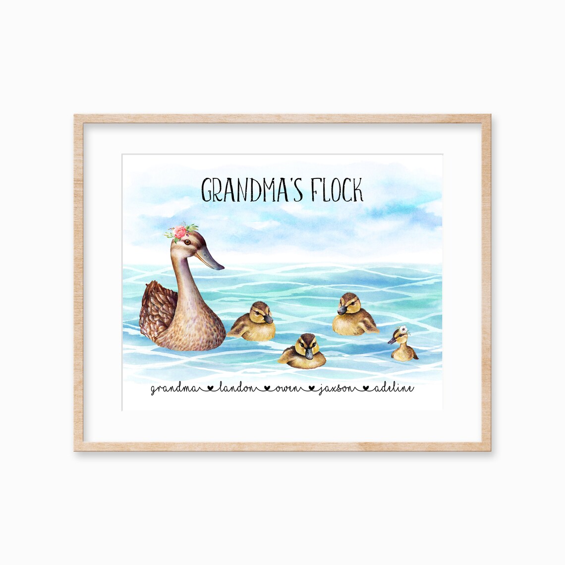 Duck Family Print Mallard Duck Print Family Portrait for - Etsy