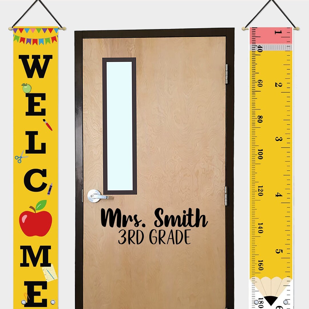 Personalized Teacher Name Decal: Classroom Door Vinyl Sticker - Etsy