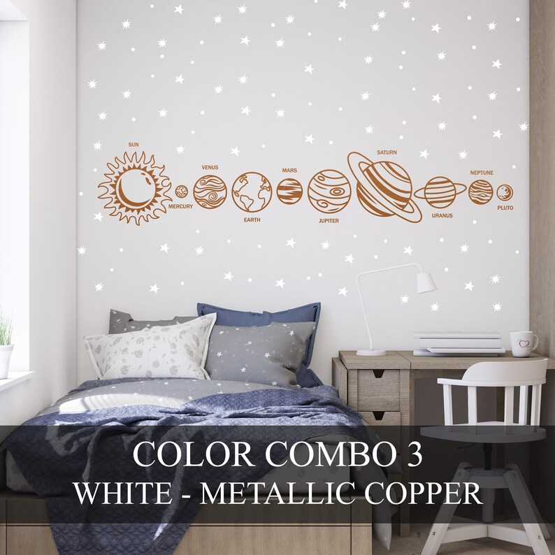 Planets Wall Decals Solar System Wall Decal Space Wall - Etsy