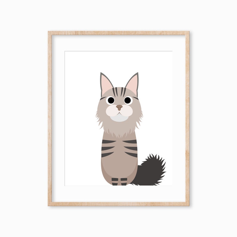 Personalized Cat Wall Art Print, Cat Lover Gifts, Kitten Wall Decor - Etsy